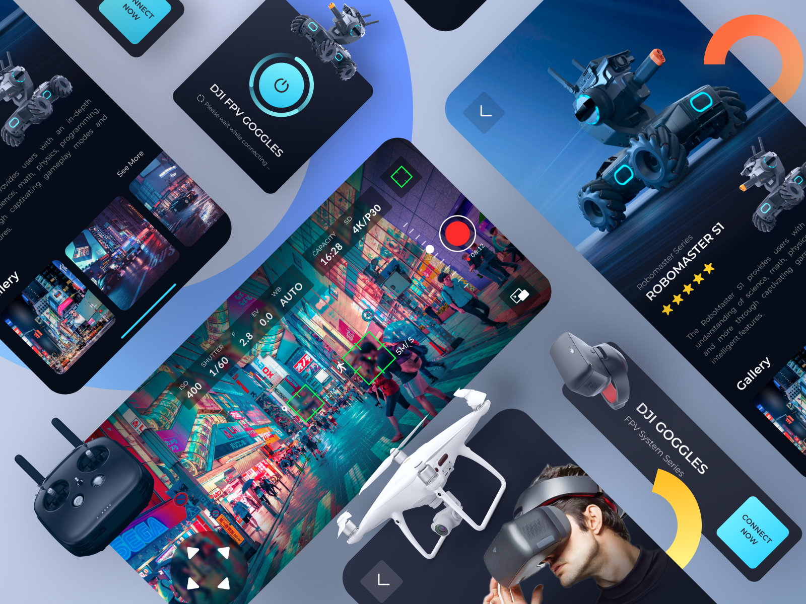 DJI GO APP Concept by Danni Li on Dribbble