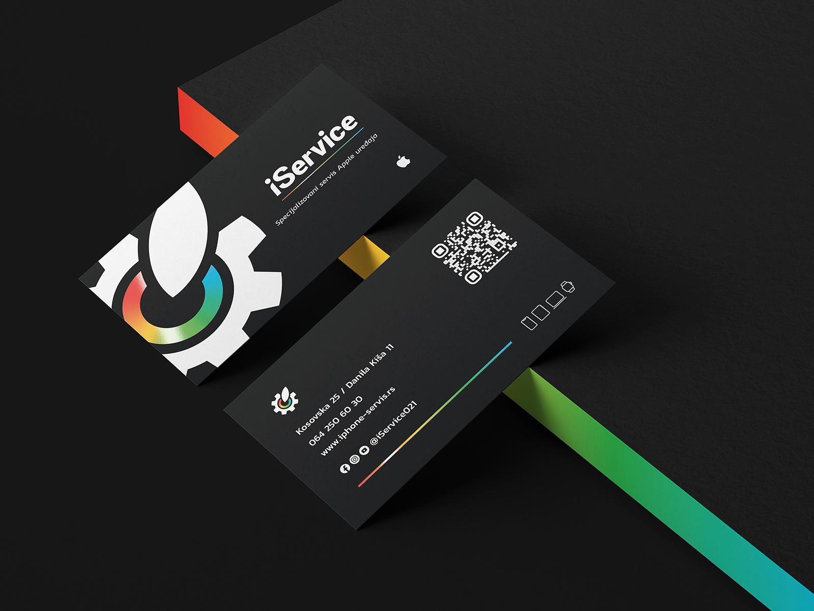 Business card design for iService - Apple service by Viktor Jan on Dribbble