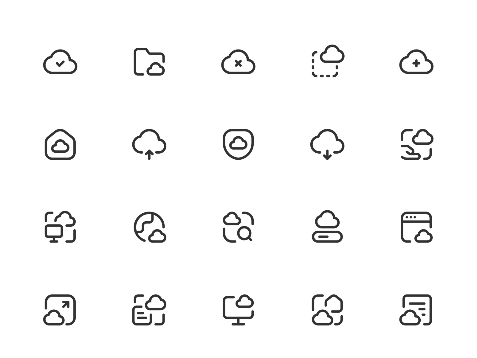 Myicons — Internet, Network, Cloud vector line icons pack by Myicons on ...