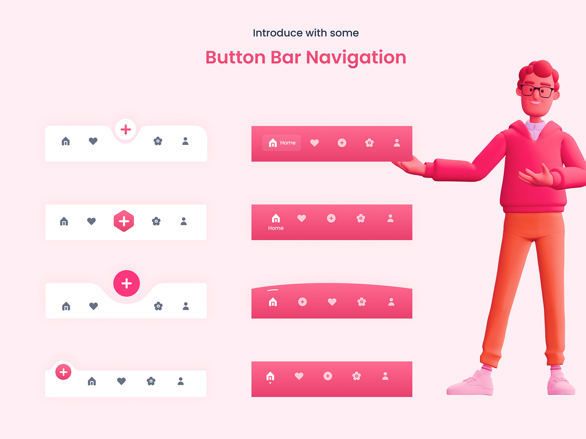 Button Bar Navigation by syful islam Srabon on Dribbble