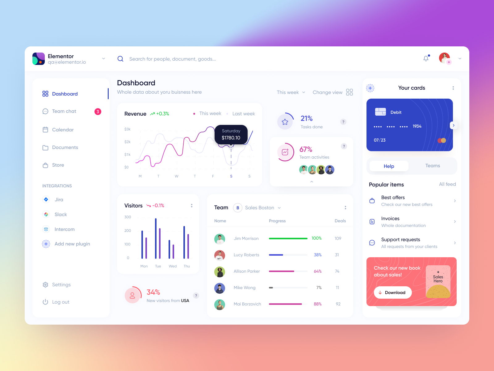 60+ Dashboards, admin panels & analytics design inspiration | Muzli ...