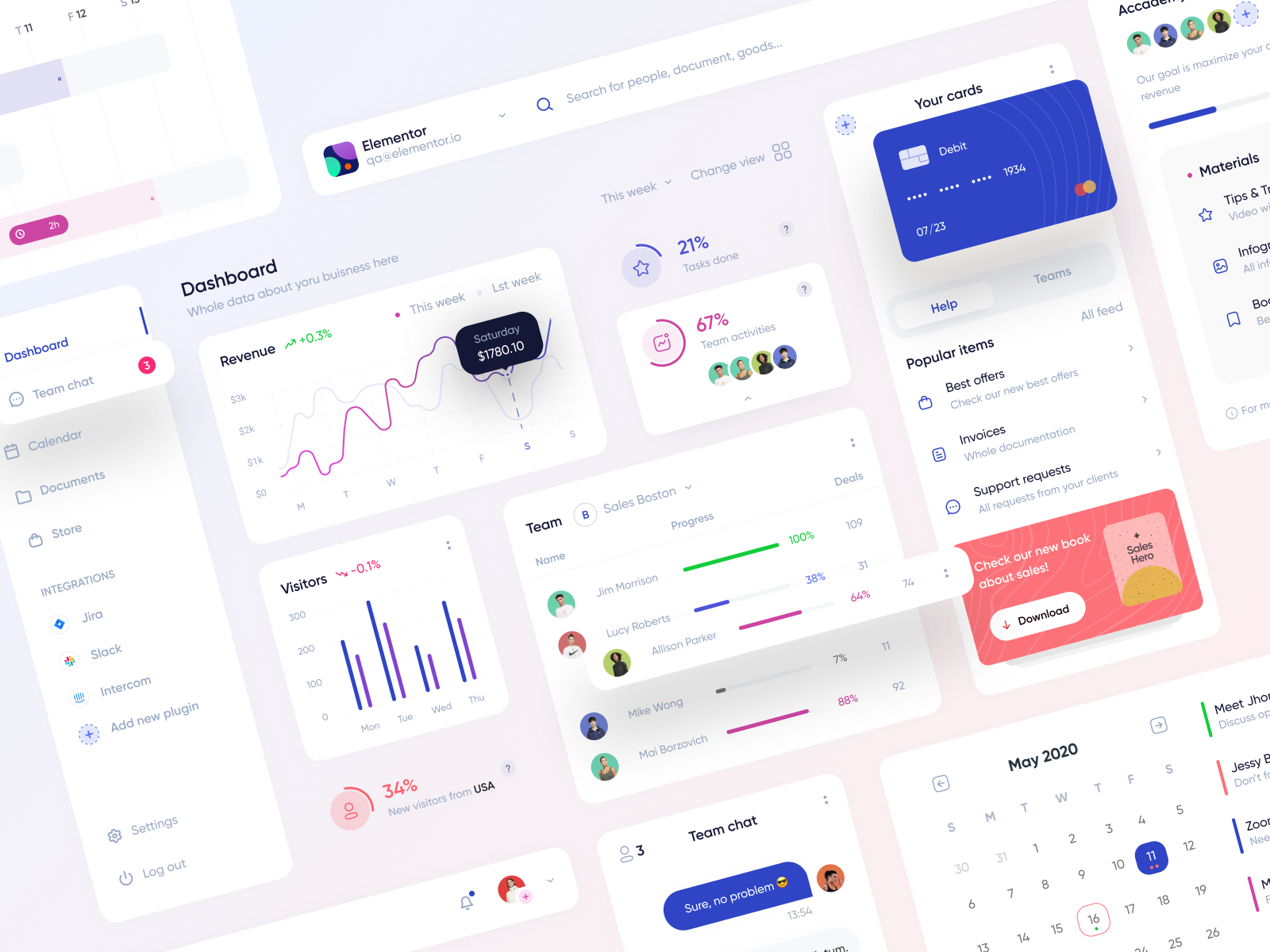 Elementor UI Kit white by Alexey Savitskiy on Dribbble
