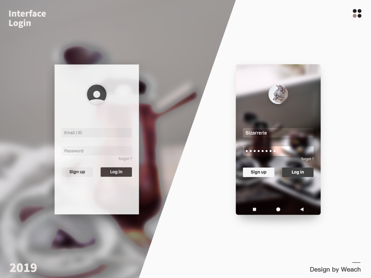 UI-Login page by Weach on Dribbble