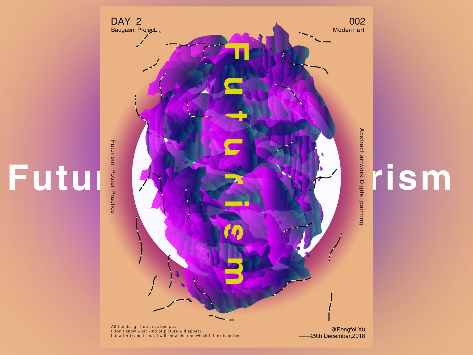 Futurism post by Fred Xu on Dribbble