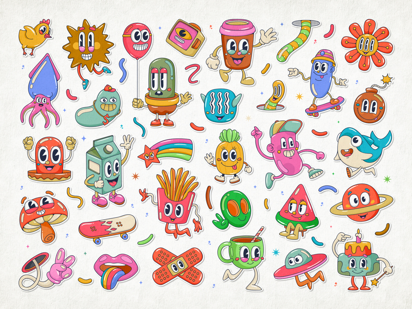 Traditional Cartoon Vector Collection Set #1 by GohSantosa on Dribbble
