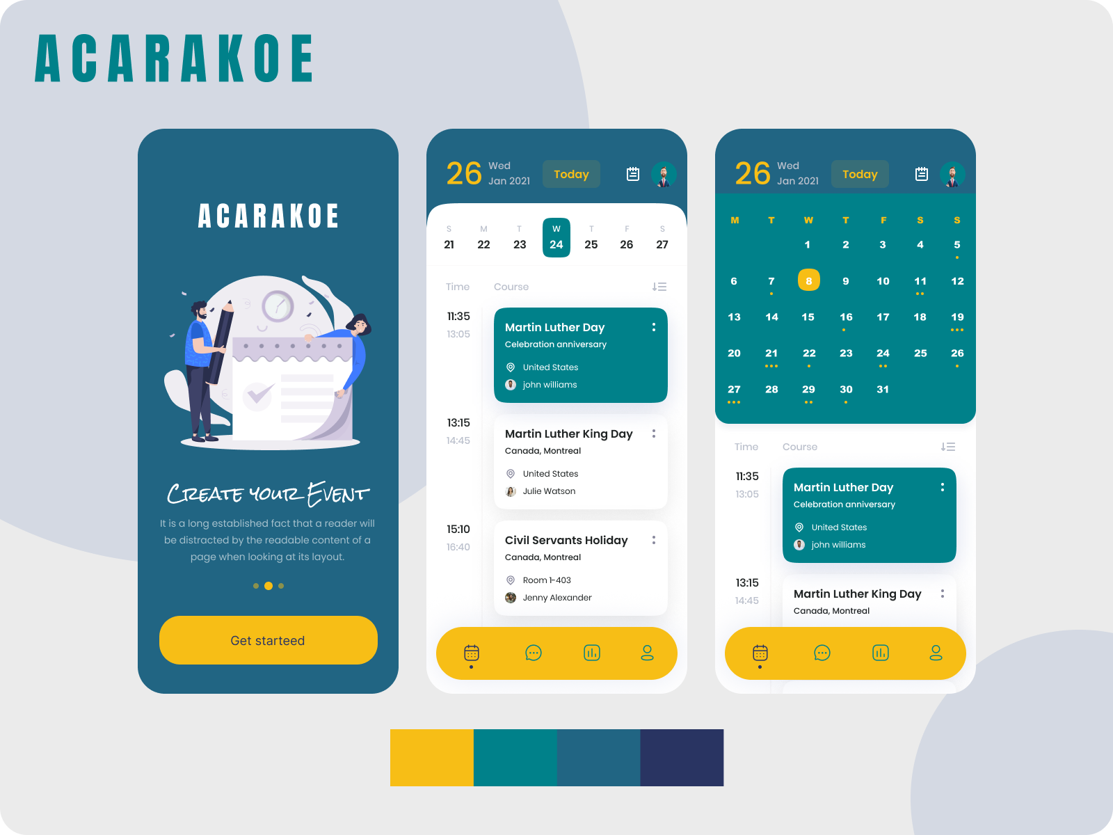 Daily UI :: 070 Event Listing by Alex Immanuel on Dribbble