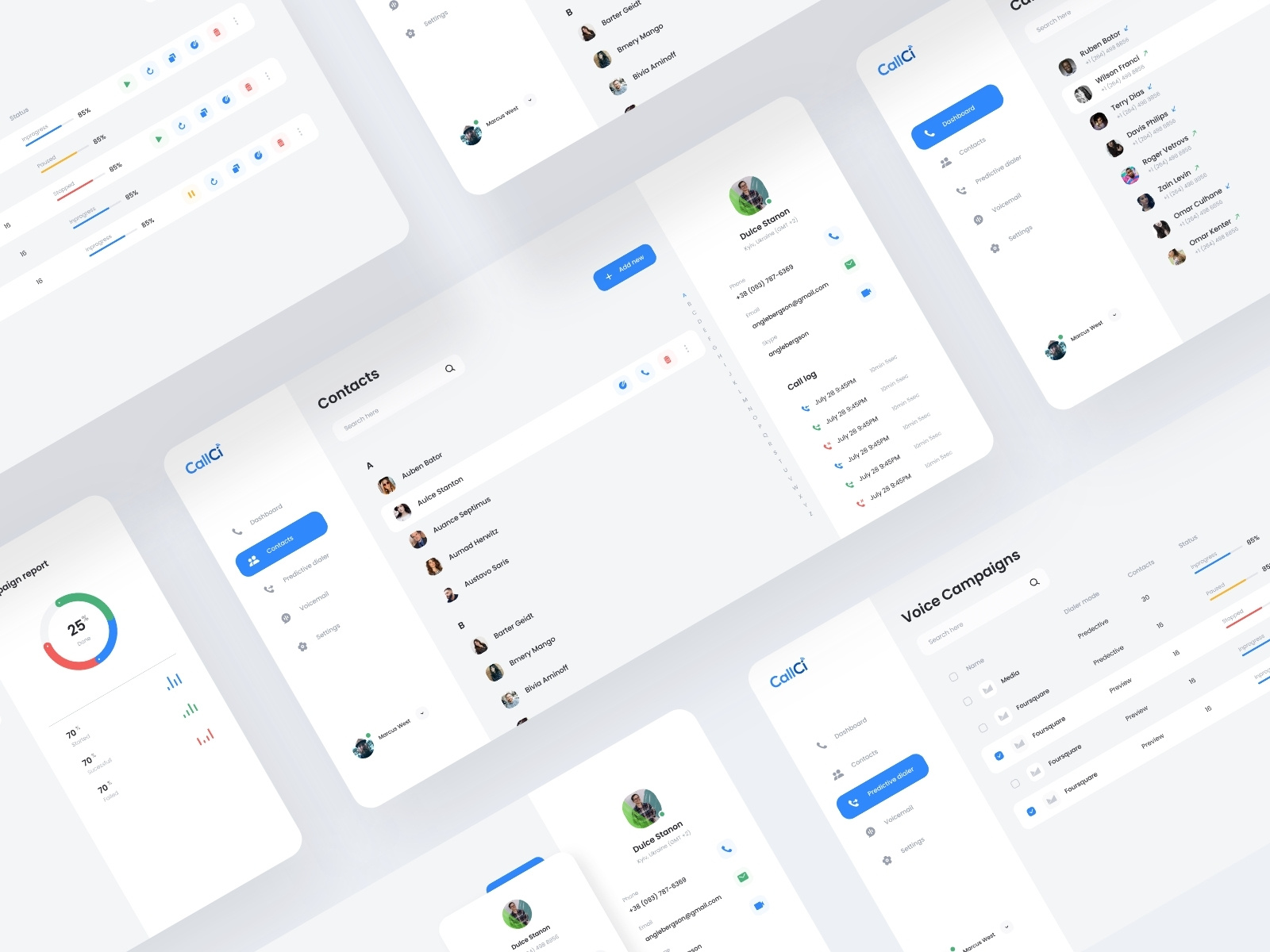 CallCi - VoIP Call Management Dashboard by Makshay Bhadiyadra on Dribbble