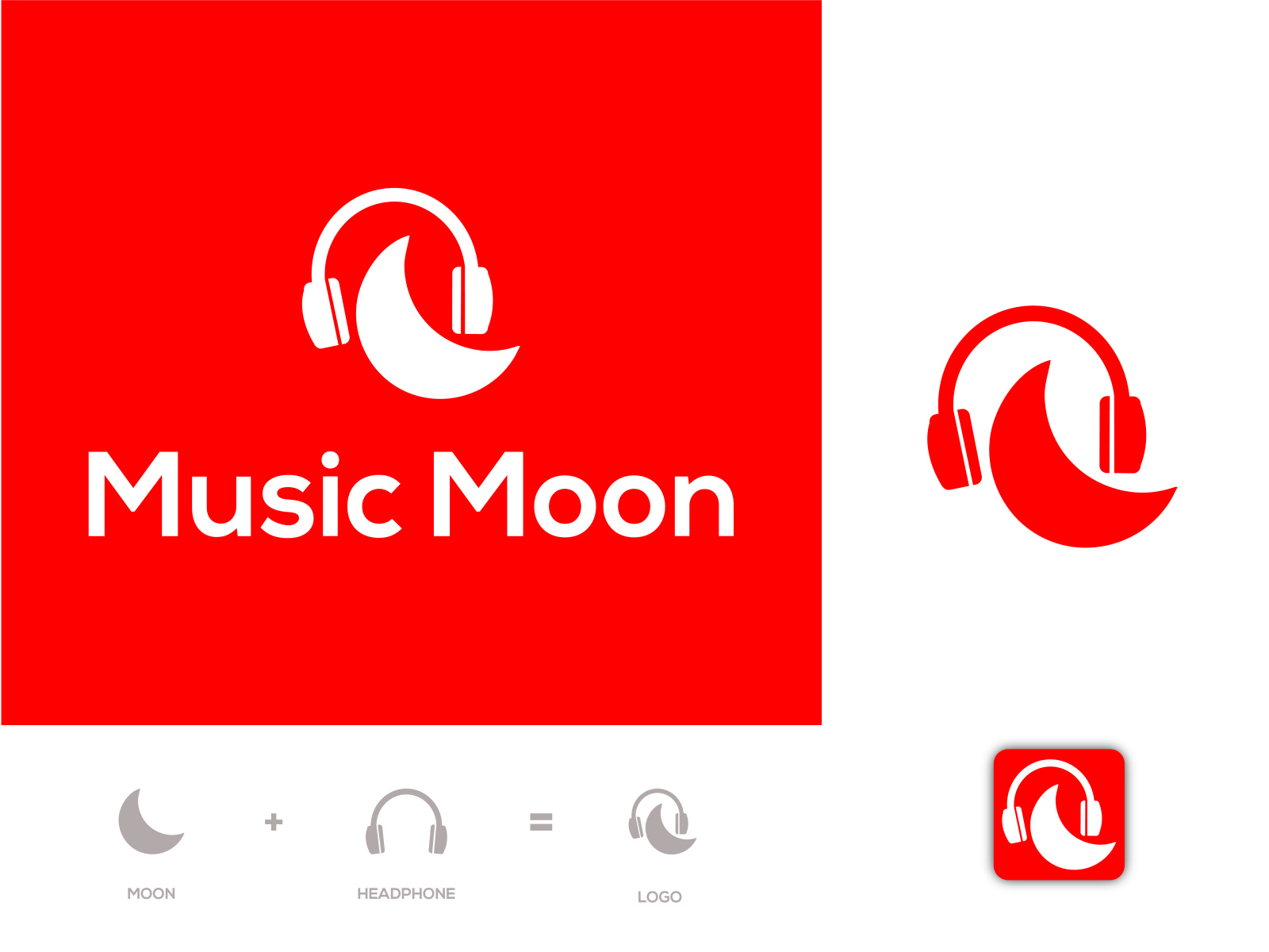 Music Moon Logo by Rakibul Hasan🌏 on Dribbble