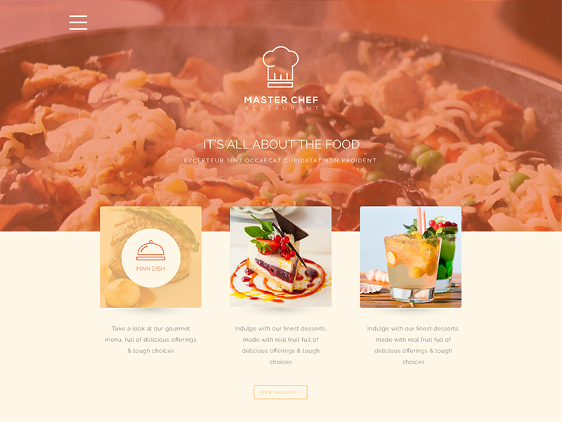Master Chef Restaurant Template by Jevina on Dribbble