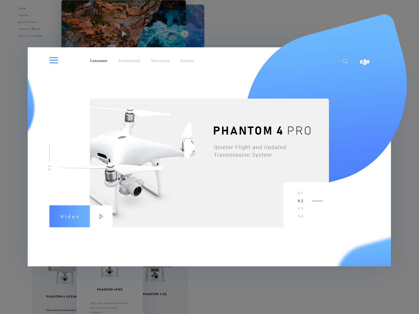 DJI - site page UI // страница сайта by Kolya Galuzo on Dribbble