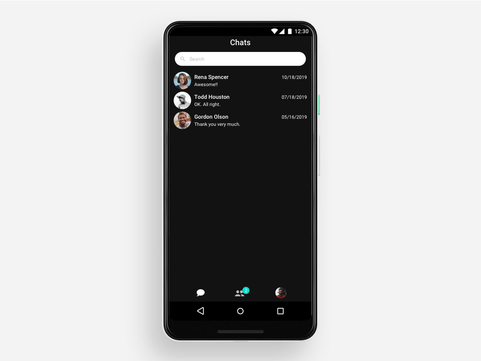 Messenger app/Pixel 3 XL by SHUMPEI URAGAWA on Dribbble