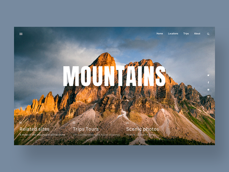 Web design about mountain map by Mr. San Mu on Dribbble