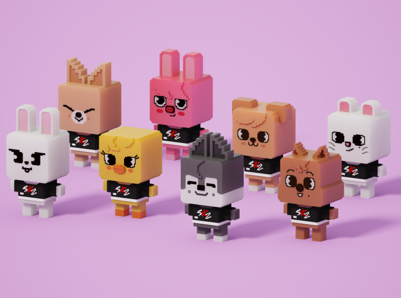Voxel SKZOO (Stray Kids) by Vida's Voxels on Dribbble