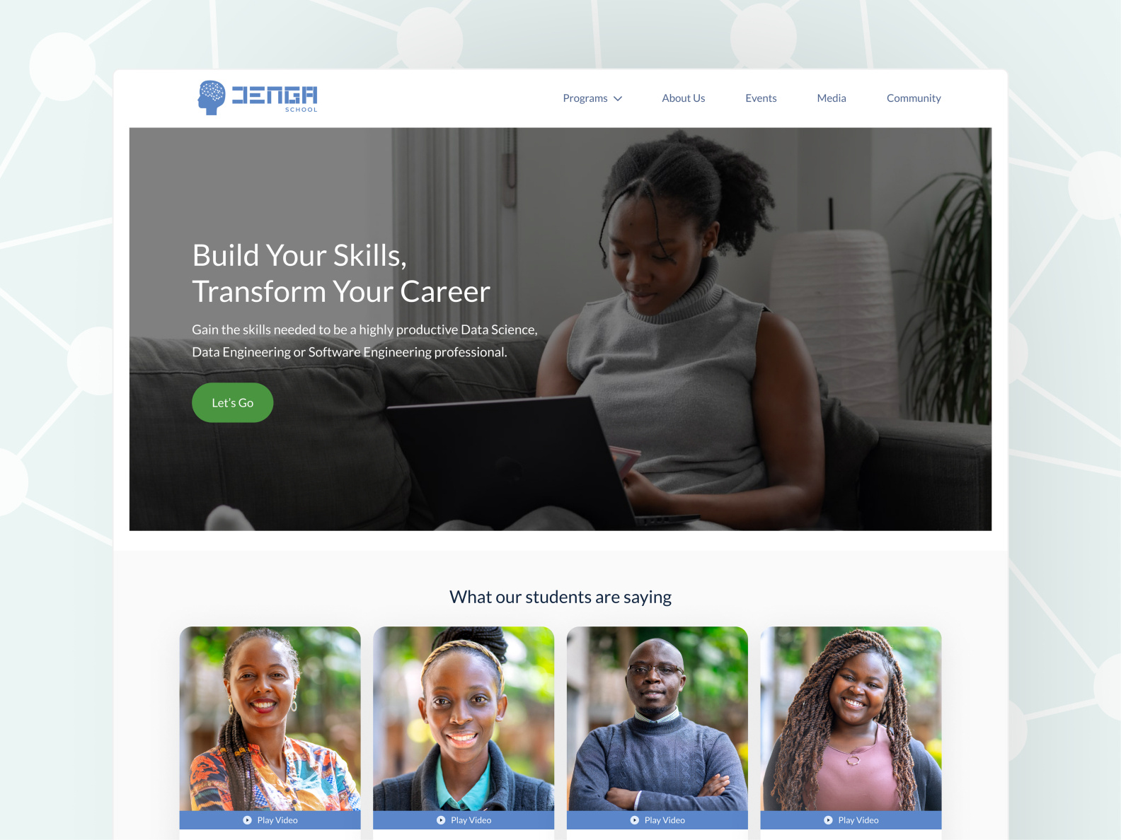 Data Science School Homepage Design by Brandon Ruoro on Dribbble