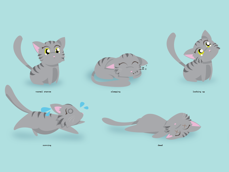 cat concepts for Poor Kitty by Yoshini G White on Dribbble