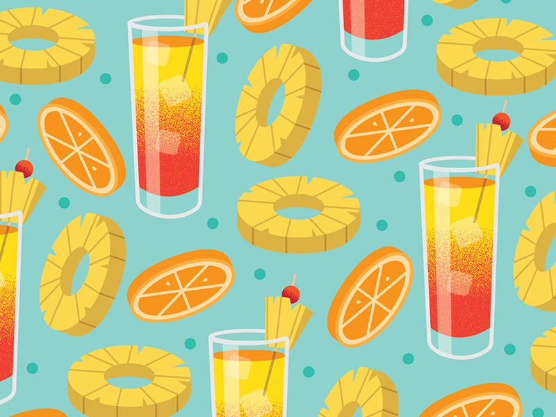 Mai Tai Pattern by Yoshini G White on Dribbble