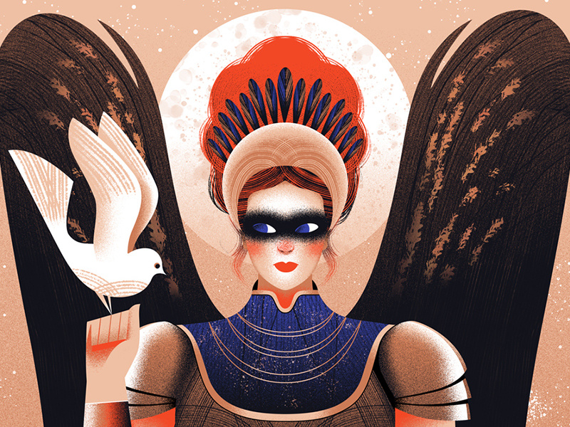 Surrealist angel at the MET Gala by Cat Finnie on Dribbble