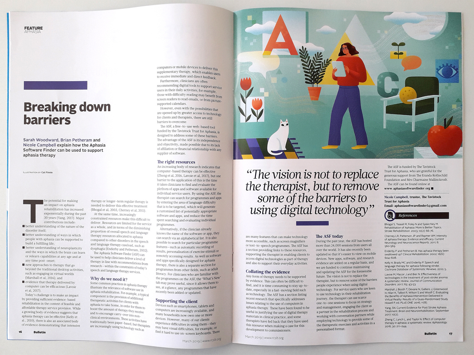Bulletin 'Breaking down barriers' spread by Cat Finnie on Dribbble Bulletin 'Breaking down barriers' spread by Cat Finnie on Dribbble