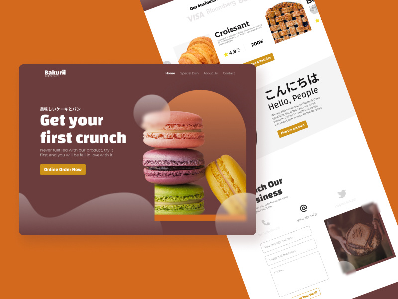 Japanese Cake & Pastry Landing Page by Maulana Rifky Yudhira on Dribbble