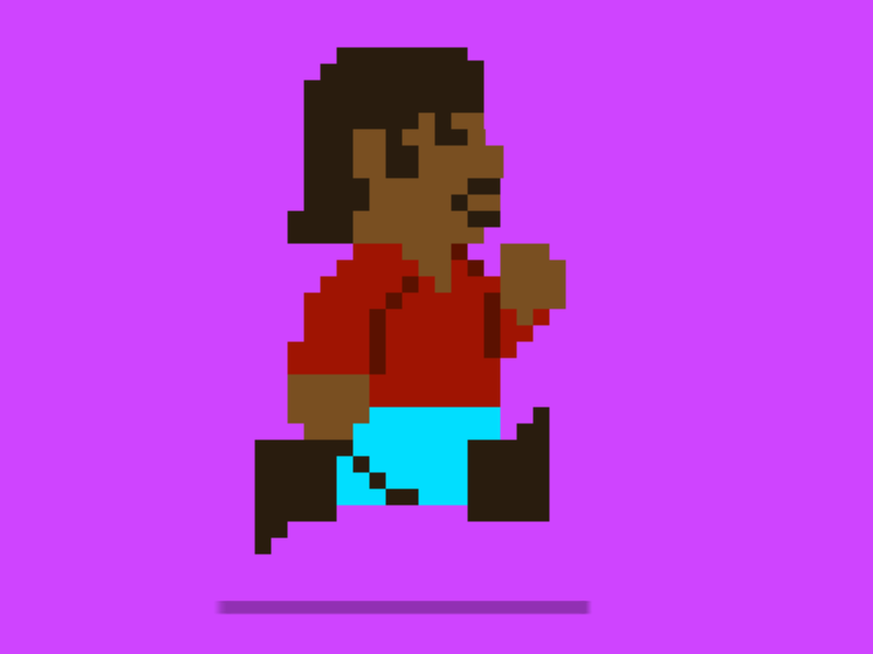 8 Bit Mario Running Sprite