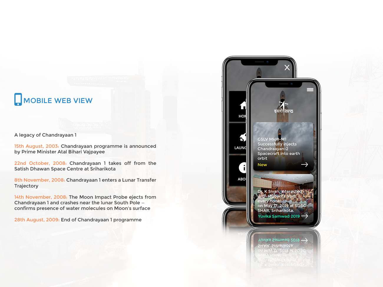 ISRO - Mobile Web View by Farviz N on Dribbble