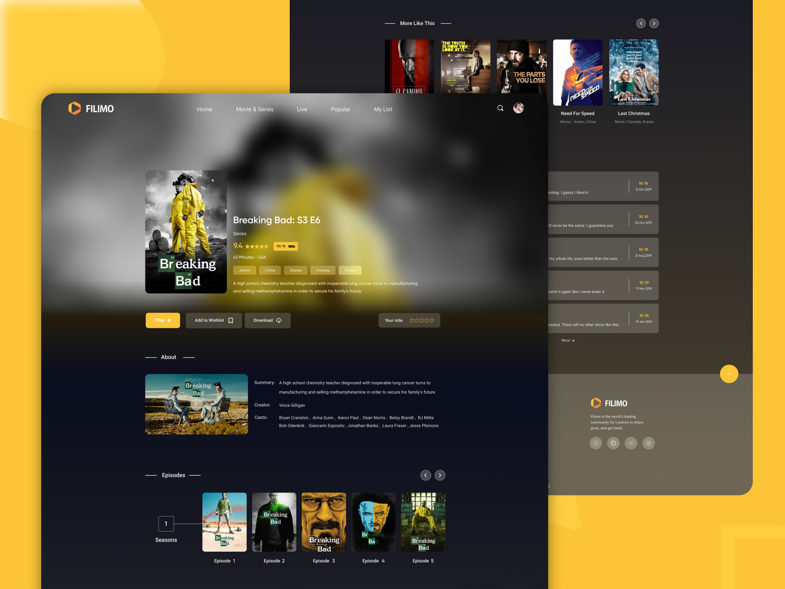 Filimo | Movie Streamer by M.Amin Ghasemi on Dribbble