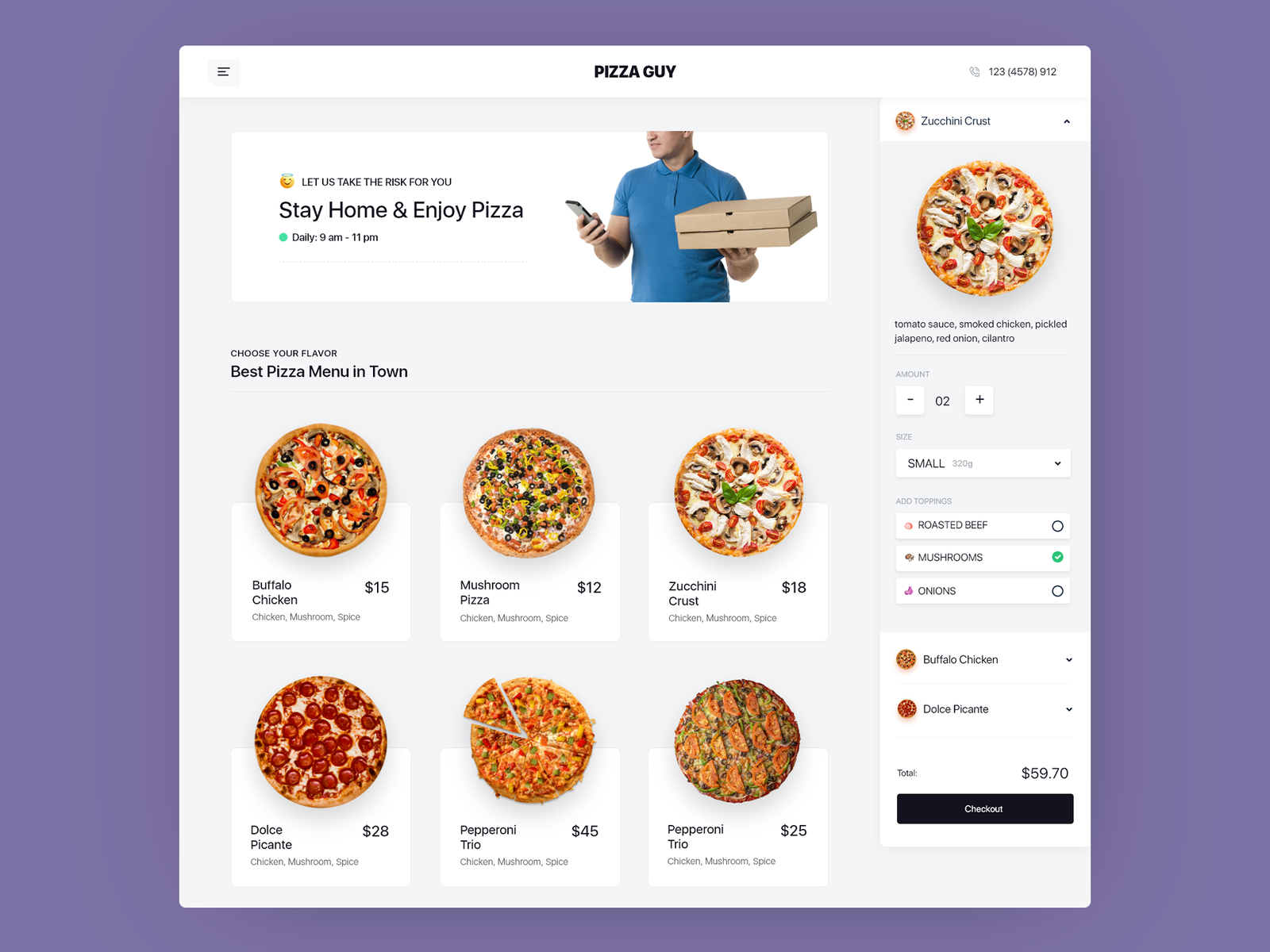 Minimal Delivery Landing Page Design by Hassanur Rakib on Dribbble