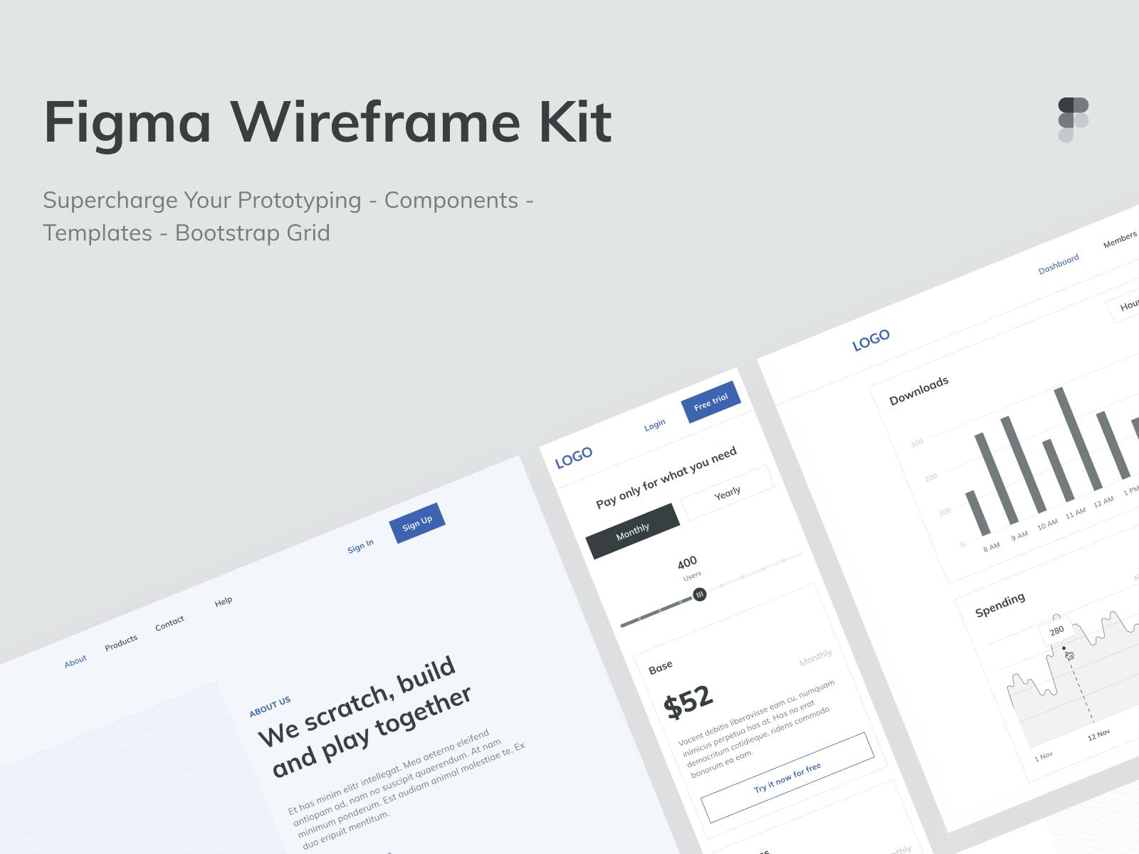 Figma Wireframe Kit by SaaS Design on Dribbble
