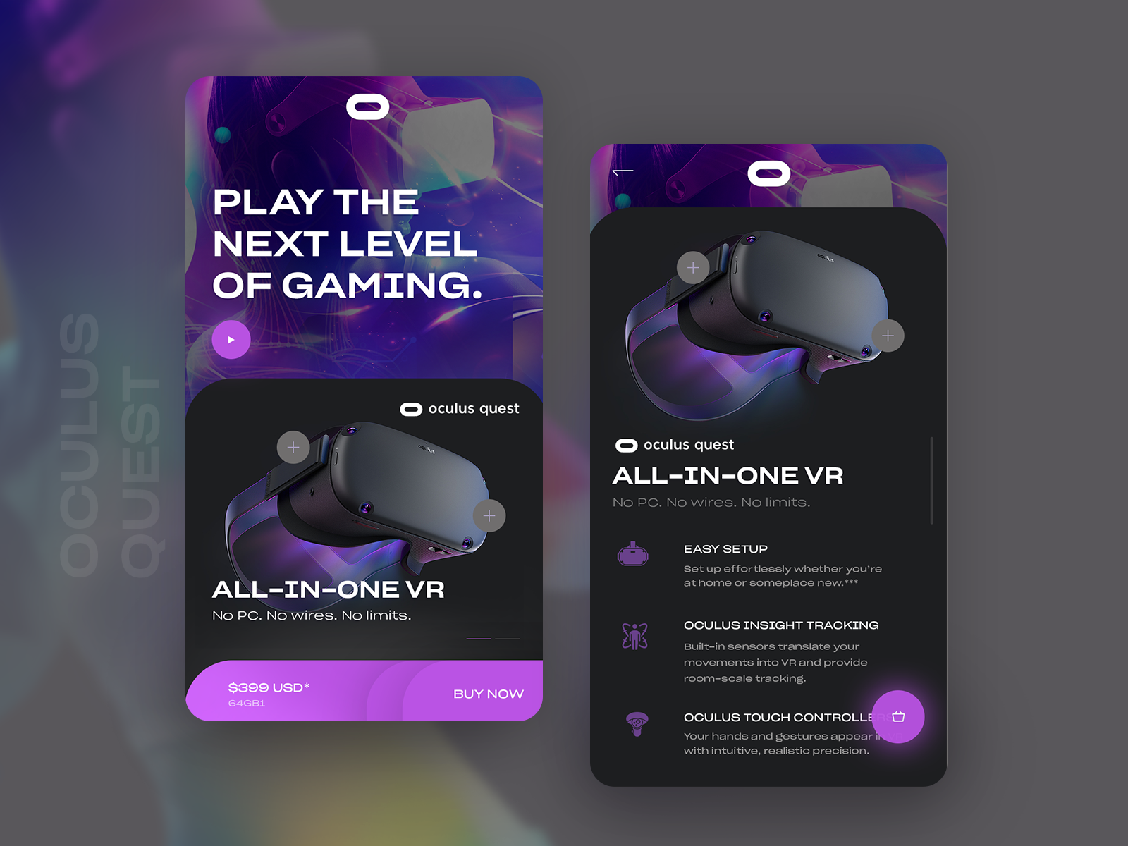 Oculus Quest Headset UI by Mohsin Khan on Dribbble