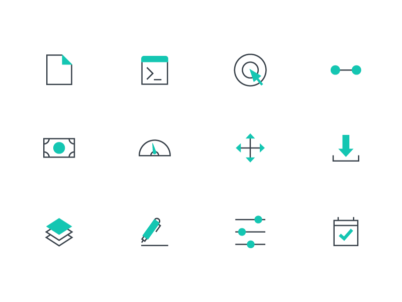 Secondary Tec Icons by Untitled Era on Dribbble
