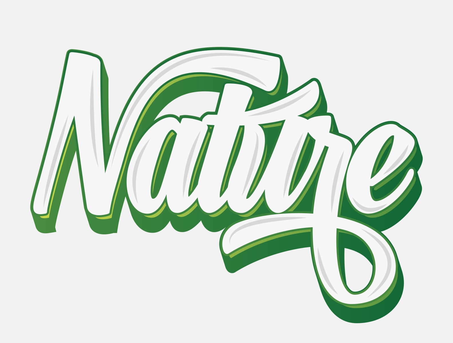 Nature typography logo design by Shaheen Ahmed on Dribbble