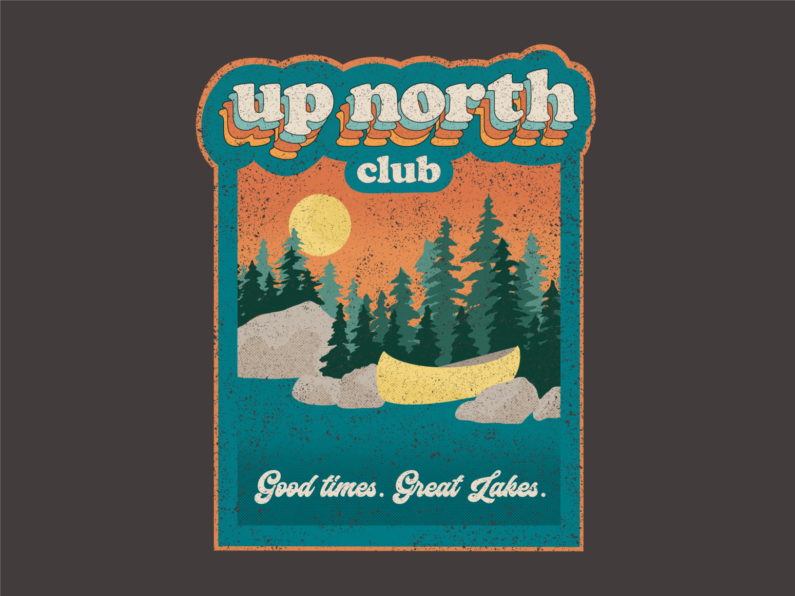 Up North Club retro shirt design by Carolyn Schissler on Dribbble