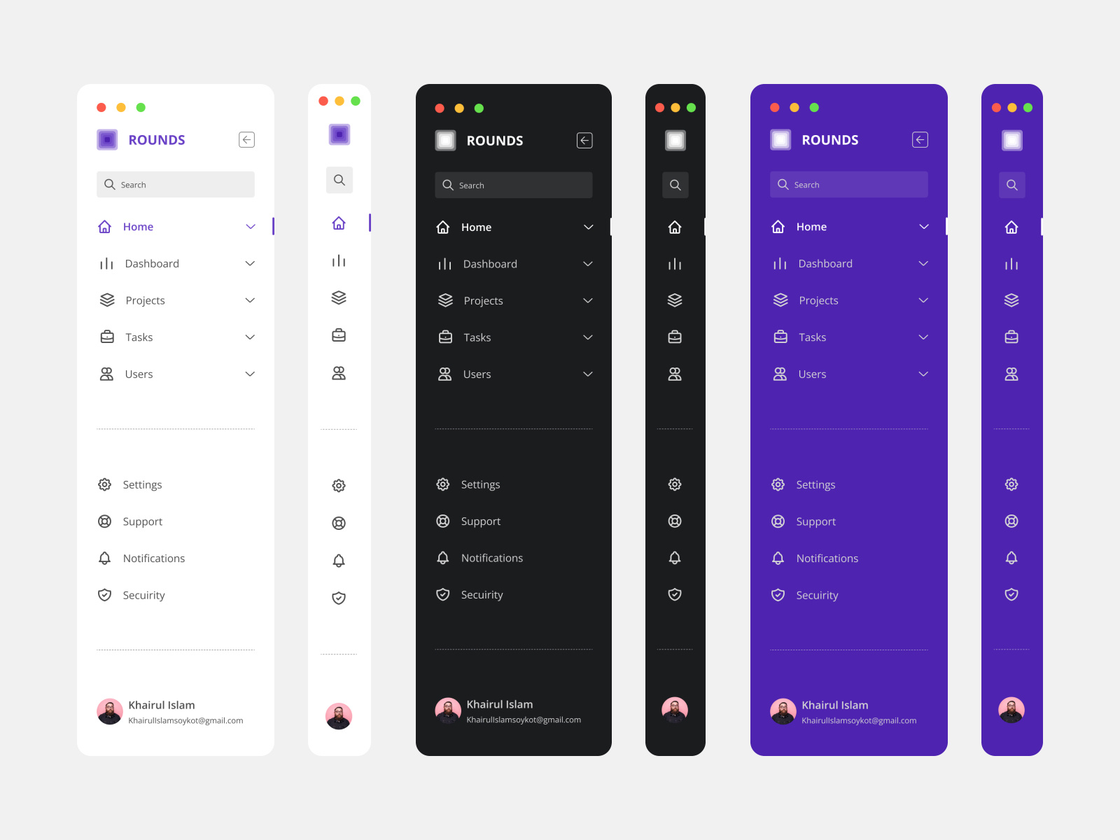 Navigation menu by Khairul Islam on Dribbble
