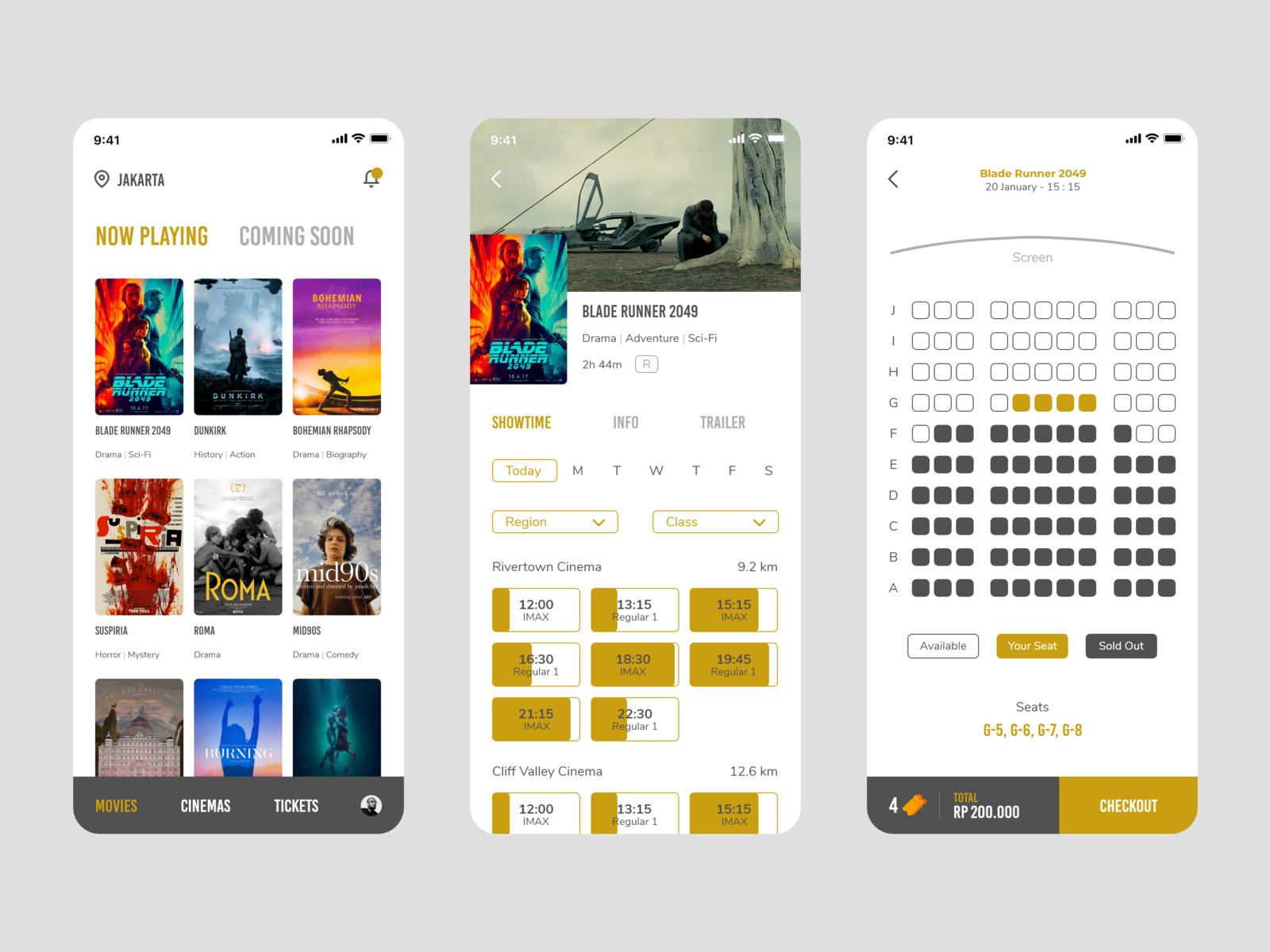 Cinema App by Hendy Heriyanto on Dribbble