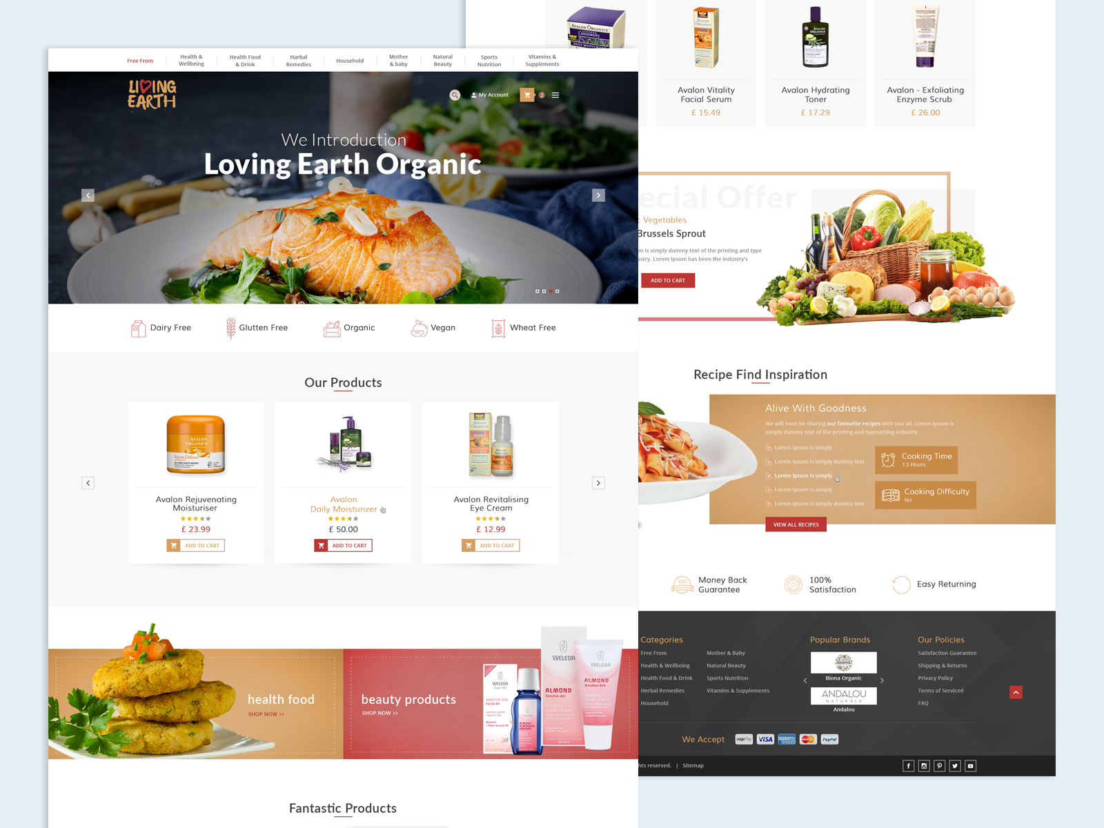 product and food web design by simplywebs on Dribbble