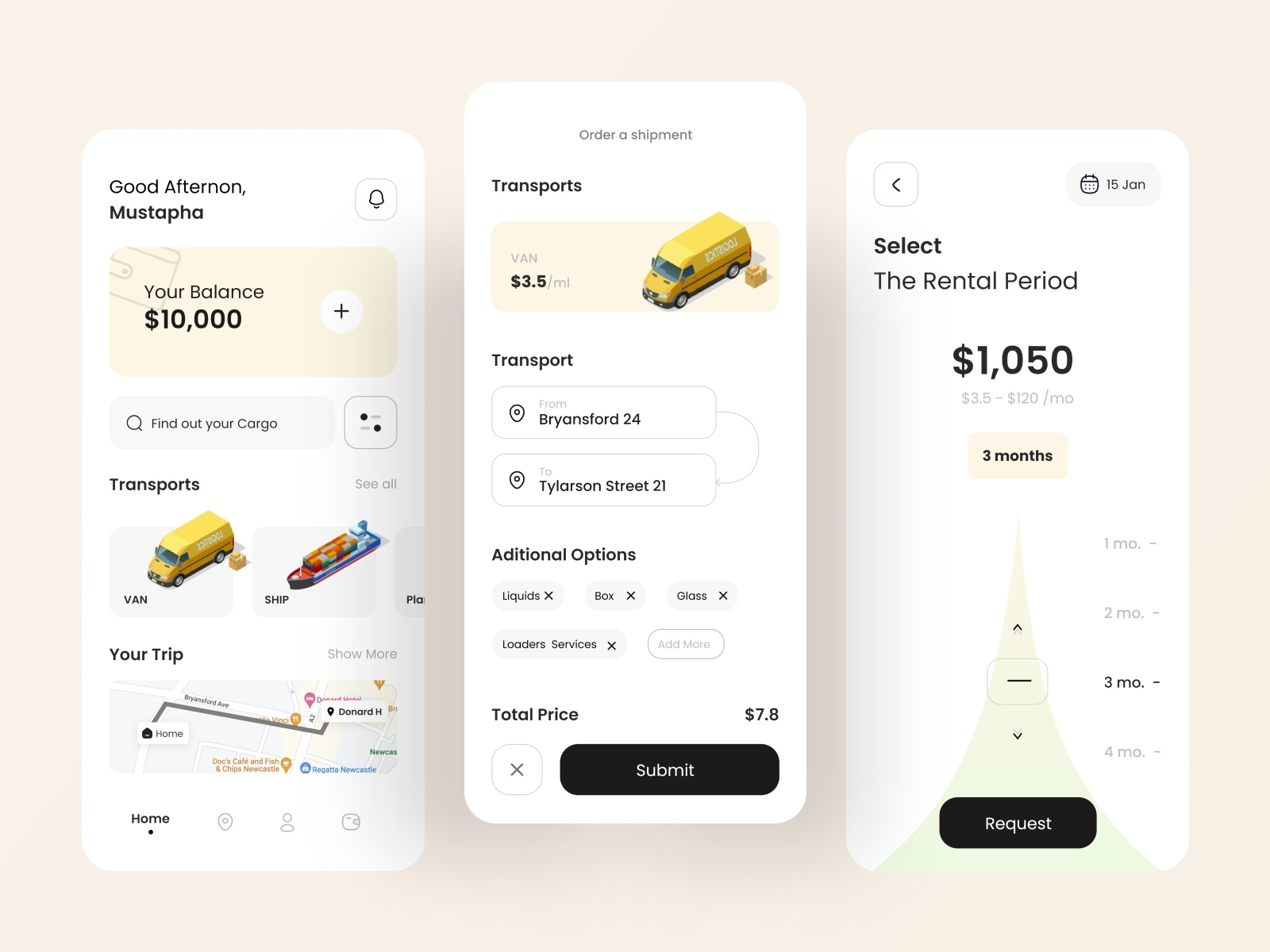 Cargo Delivery App by Mohamad Chalak on Dribbble