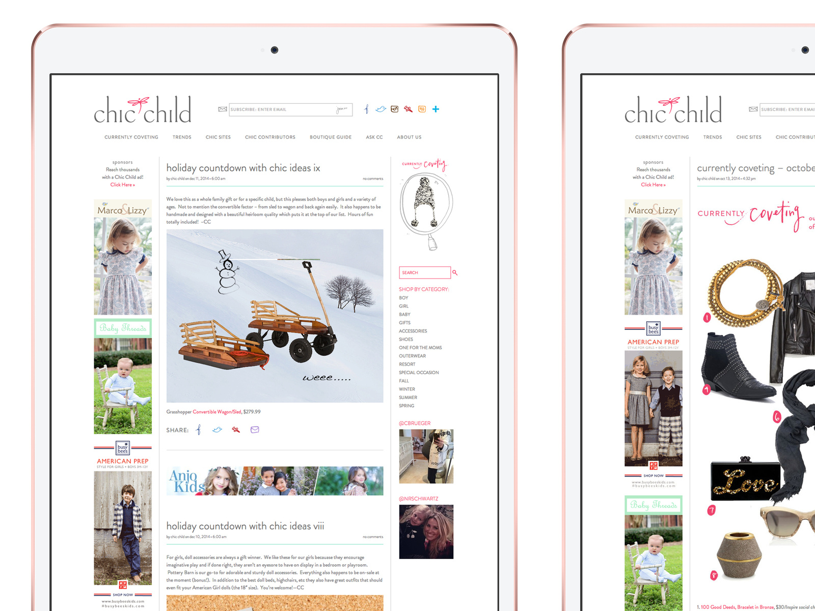 Chic Child Website Design by Laura Dapito on Dribbble
