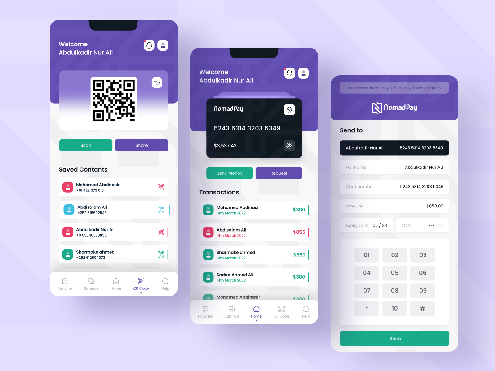 NomadPay UI Design by astaamiye on Dribbble