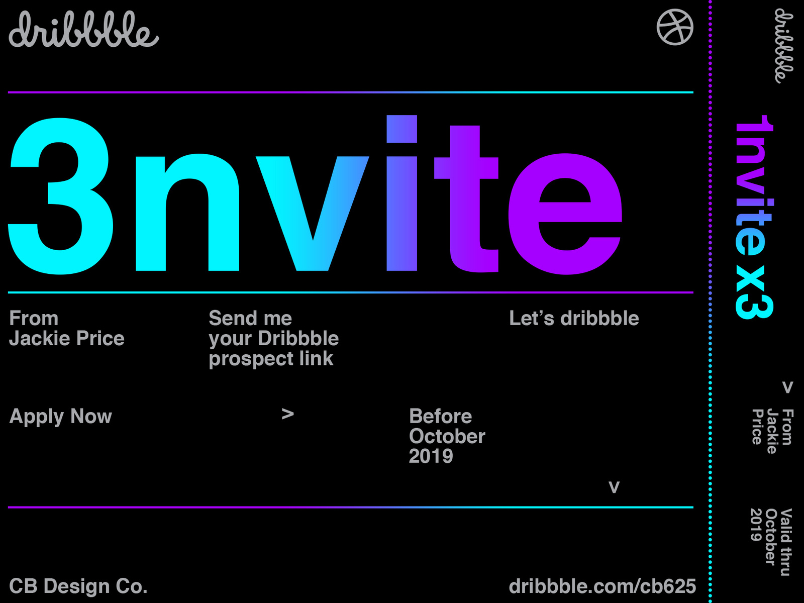 Dribbble Invite VOL.4 by Jackie Price on Dribbble