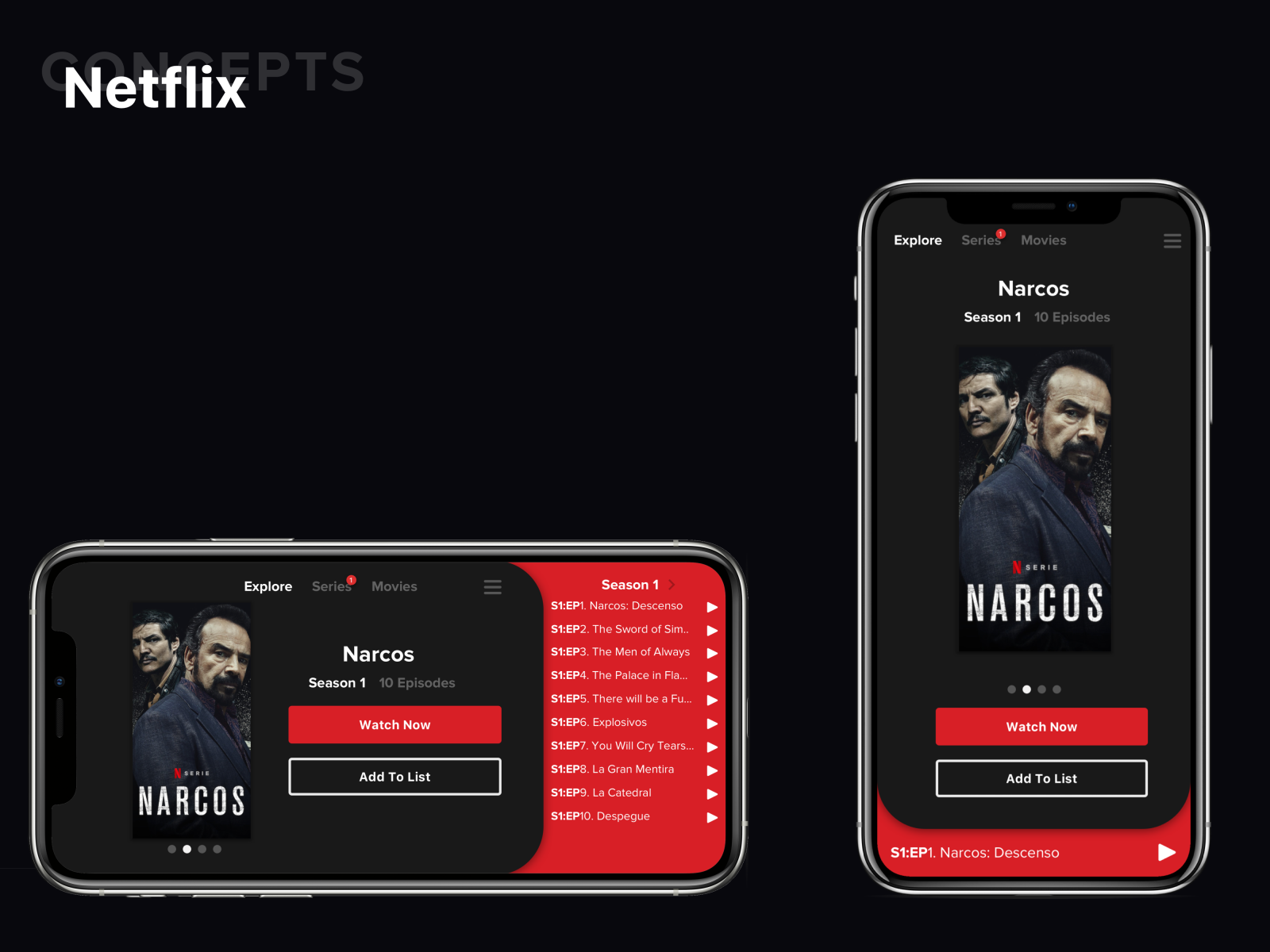 Netflix Portrait & Landscape Concept by Carlo Sky on Dribbble