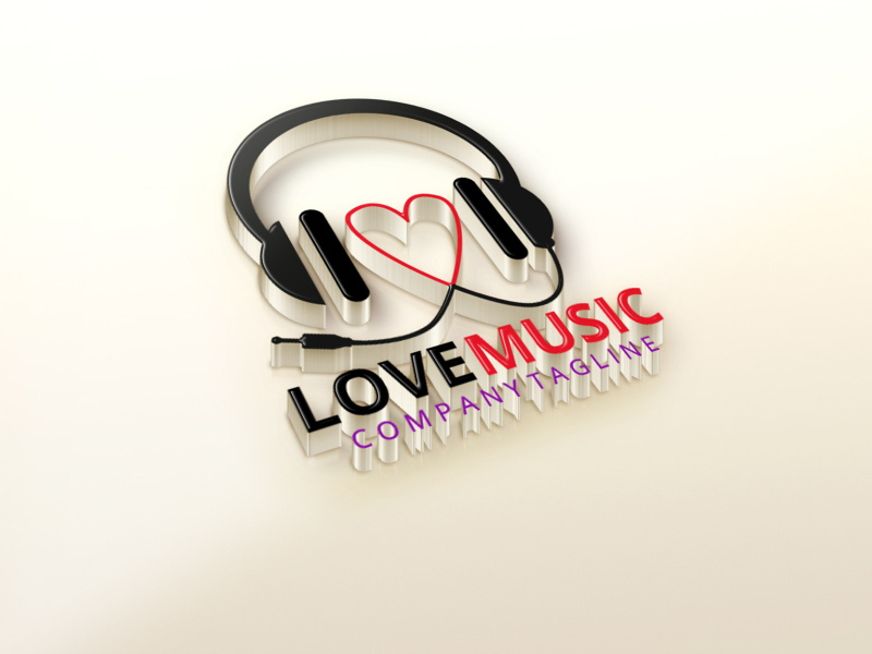 Love Music logo by Ahmad Ali on Dribbble
