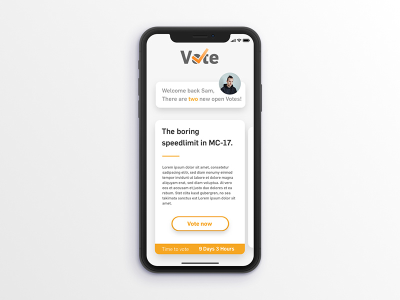 Voting App by Sam on Dribbble