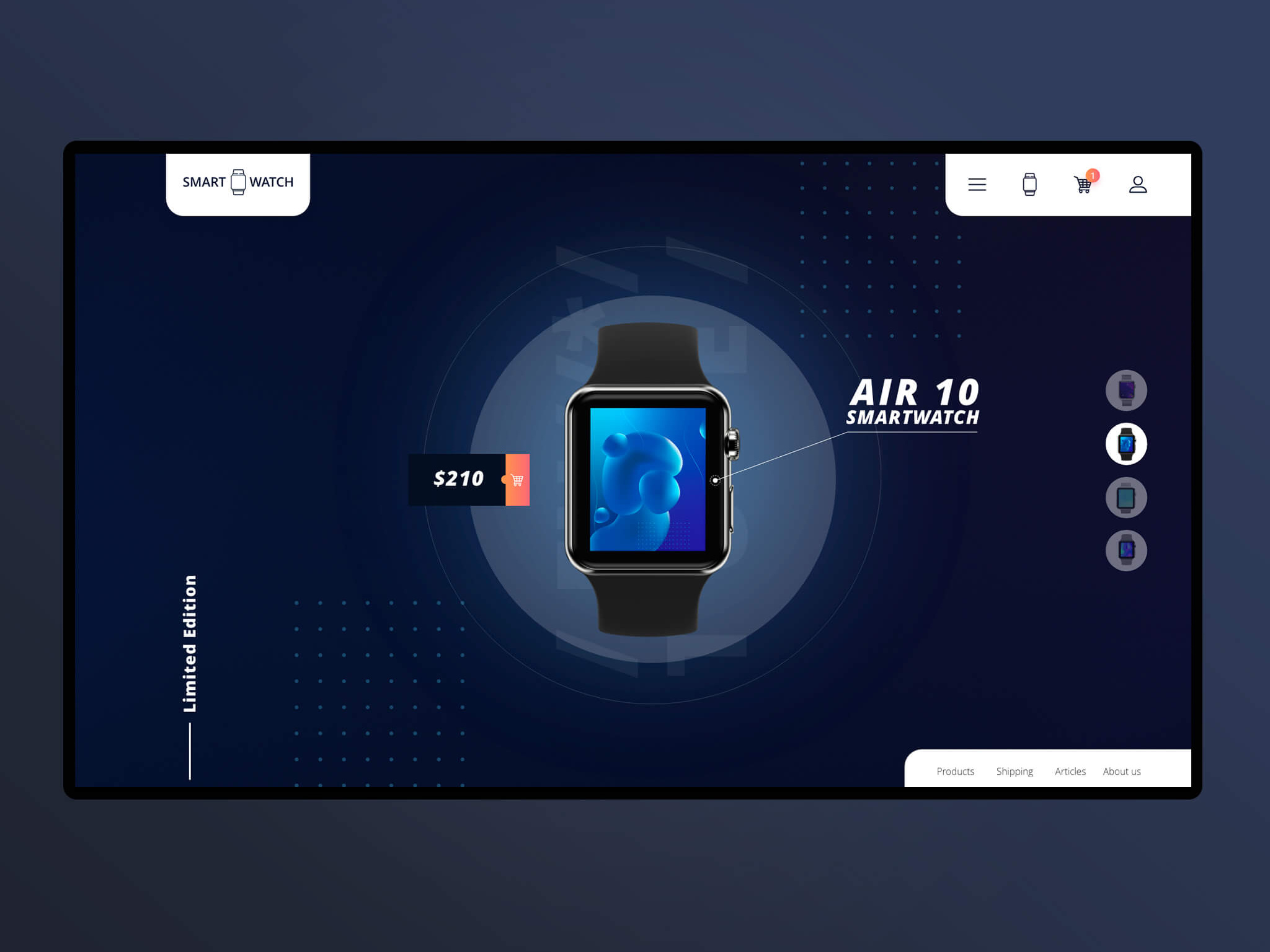 Smartwatch Webdesign by Lukas Rudrof on Dribbble