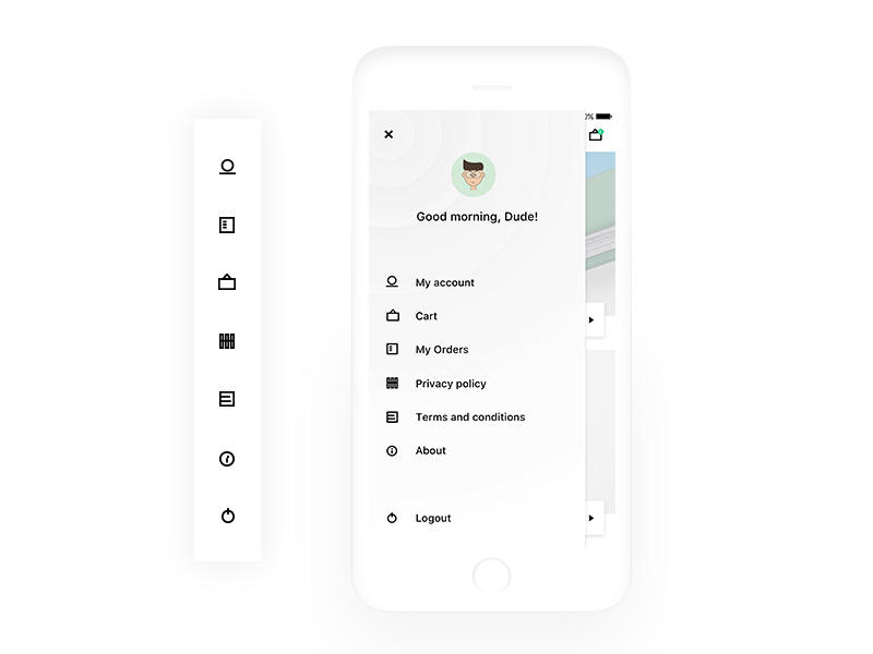 Side Menu PBX Mobile App by UIG Studio on Dribbble