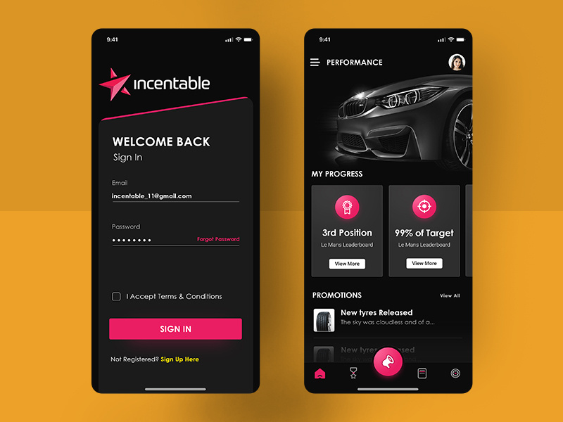 App UI practice by Karan Sharma on Dribbble
