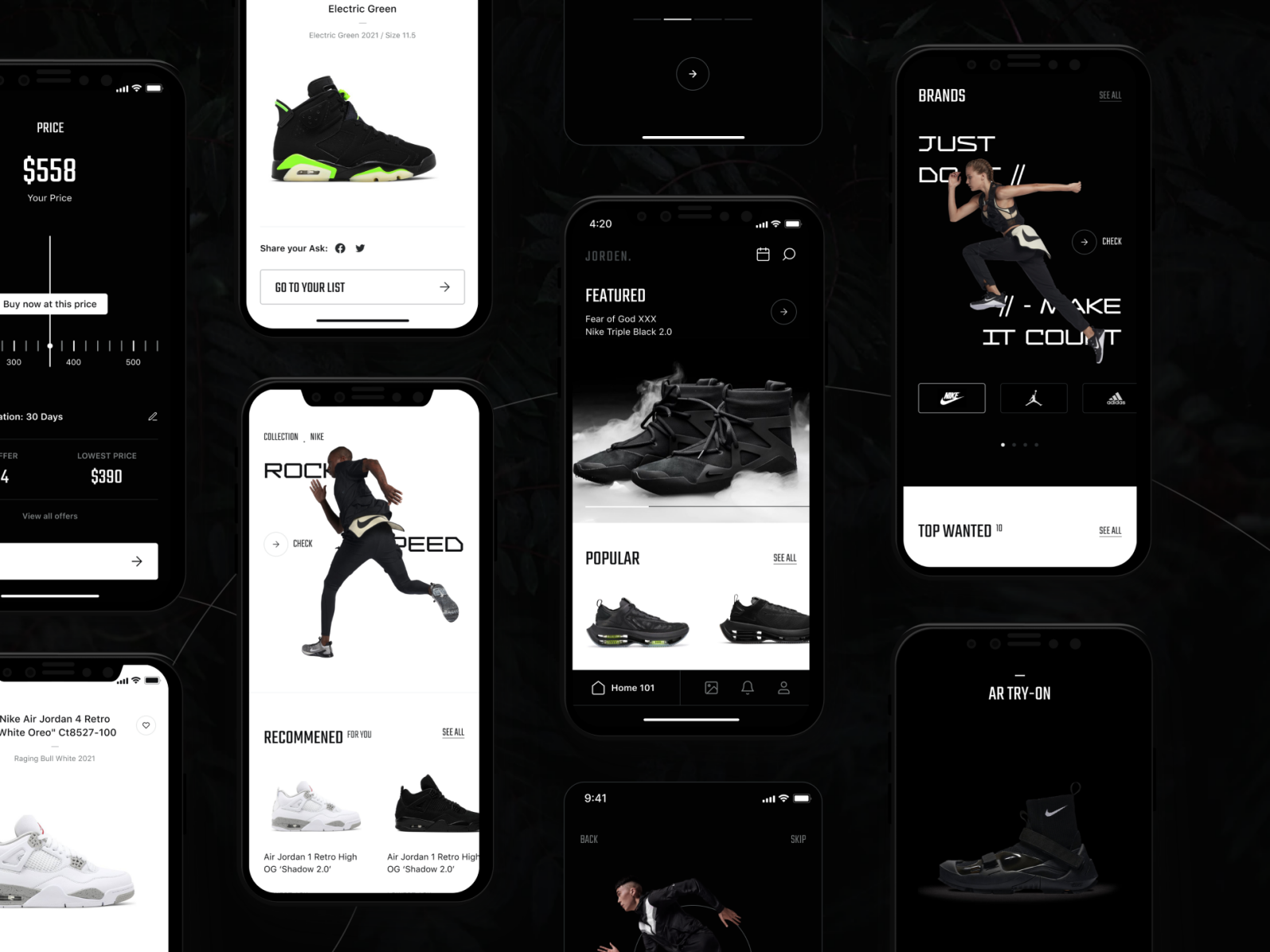Jorden. - Buy & Sell Sneakers UI Kit by tmrw. on Dribbble
