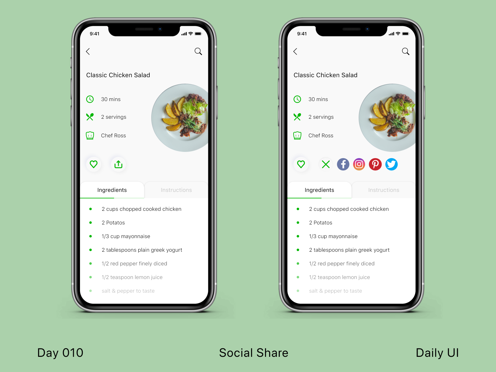 Daily UI - Social share - 010 by Vijay Anand PM on Dribbble