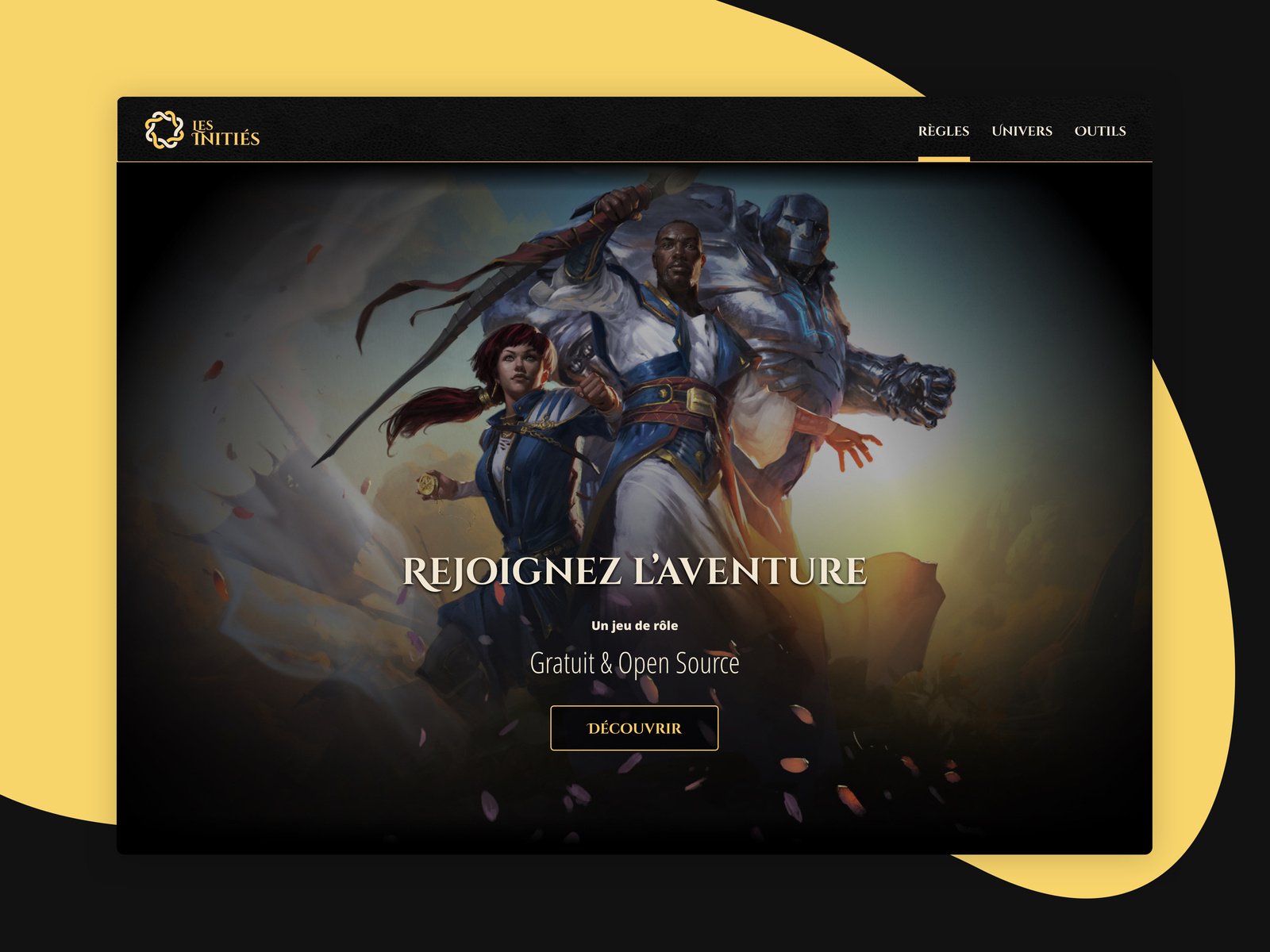 Insiders RPG website by Samantha Mazzeï on Dribbble