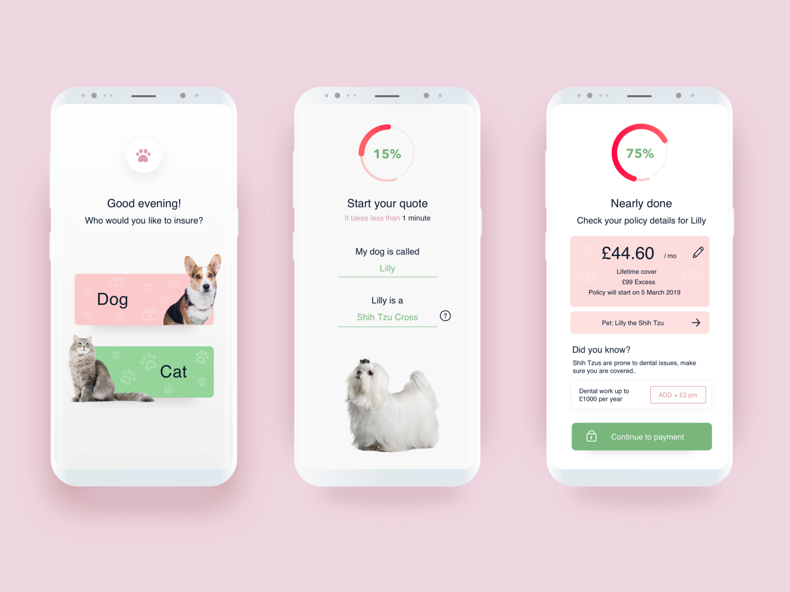 clean quote UI concept by becki sneap on Dribbble