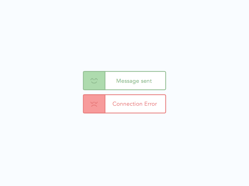 Day 11/30 - Flash Message (Error/Success) by Chloe Cathcart on Dribbble